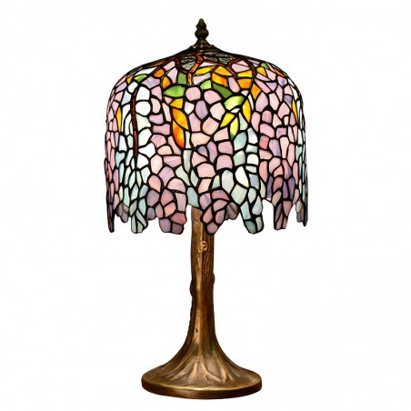 25 cm Wisteria Tiffany Vitray Masa Lambası - El Yapımı Şıklık ve Zarif ...
