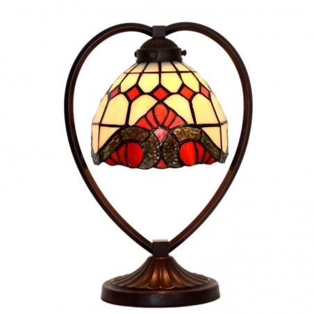 18 cm Barok Tiffany Vitray Masa Lambası - El Yapımı Şıklık ve Zarif ...