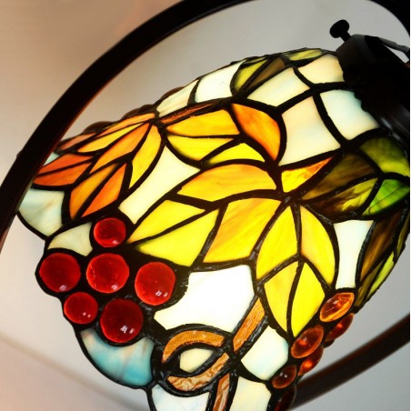 18 cm Retro Tiffany Vitray Masa Lambası - El Yapımı Şıklık ve Zarif ...