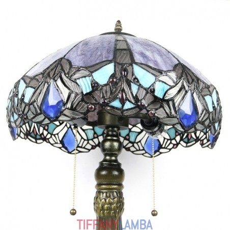 16 İnç Tiffany Lamba Vitray Masa Lambası Yusufçuk Abajur Tarzı Masa ...